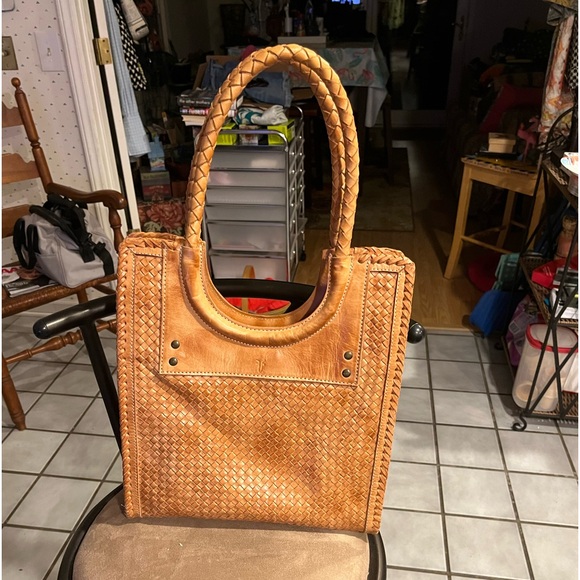 Frye | Bags | Frye Woven Leather Shopper Tote | Poshmark